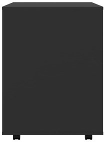 Skříňka na kolečkách černá 60 x 53 x 72 cm dřevotříska - Default Title