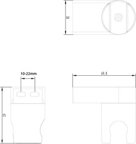 Aqualine 1205-33 držák sprchy  plast/chrom