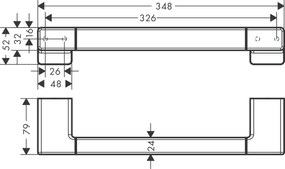 Hansgrohe AddStoris - Madlo, černá matná 41744670