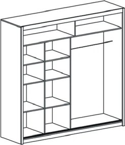 Šatní skříň SANDINO 203 bílá