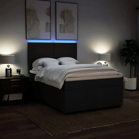 Box spring postel s matrací černá 140x200 cm textil 3293986