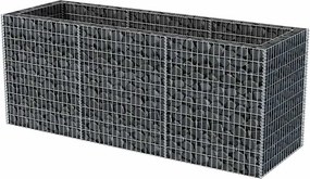 Gabionový vyvýšený záhon ocel 270 x 90 x 100 cm 142554