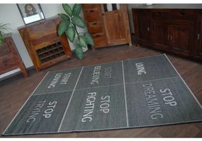 koberec SIZAL FLOORLUX 20275 YOLO černý / stříbro velikost 160x230 cm | krásné koberce cz