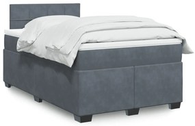 Box spring postel s matrací tmavě šedý 120x190 cm samet 3286259