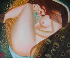 Schoulená nahá žena - 50 x 60 cm
