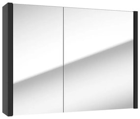 Zrcadlová skříňka SAT Delano 80x60 cm lamino černá DELANOG80C