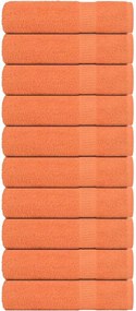 Fionshop 263170970 Koupelových osušek 10 ks oranžové 100x150 cm 360 g/m²