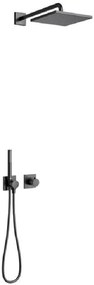 Keuco IXMO - Sprchový set s termostatem pod omítku, 25x25 cm, matná černá 59602370002