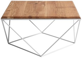OnaDnes -20% Nordic Design Dubový konferenční stolek Deryl 80 x 80 cm s bílou podnoží