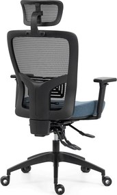 Ergonomická kancelářská židle MERTON - modrá síťovina