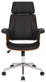Designová kancelářská židle Uriela ořech / černá