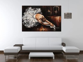 Gario Ručně malovaný obraz Rozcvička baletky Rozměry: 70 x 100 cm