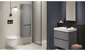 Cersanit - SET B108 Crea skříňka + Crea 50 umyvadlo, Šedá, S801-282