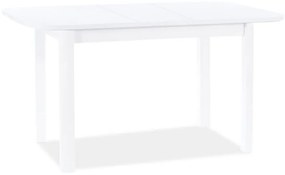 SIGNAL Jídelní stůl rozkládací - DIEGO II, 105/140x65, matná bílá
