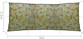 Maskovací síť s úložným pytlem 1,5 x 5 m zelená 135874