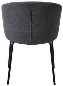 Tmavě šedá čalouněná jídelní židle Unique Furniture Easton
