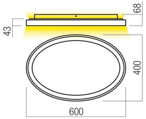Redo 01-3807 - LED Stmívatelné stropní svítidlo NOBU LED/60W/230V zlatá