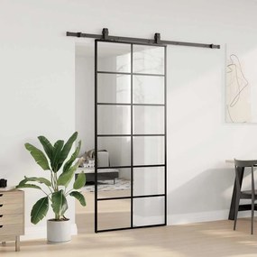 Posuvné dveře se sadou kování černé 90x205 cm ESG Glass 3375851