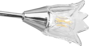 Stropní lampa průhledná skleněná stínidla 5 žárovek E14 tulipán 289236