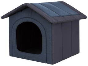 HobbyDog Pelíšek pro psa Bouda - tmavě modrá VELIKOST: R1 - 38 x 32 x 38 cm