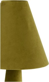 Zelená stolní lampa s textilním stínidlem (výška 61 cm) Devia – Light &amp; Living
