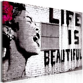 Obraz XXL Banksy: Život je krásný