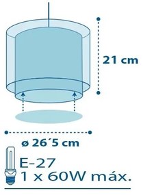 Dalber D-60612 - Dětský lustr POLICE 1xE27/60W/230V