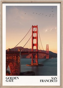 Tištěný obraz s rámem 50x70 cm Golden Gate – Styler