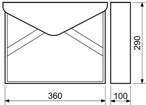 Poštovní schránka RICHTER BK57 (BÍLÁ, STŘÍBRNÁ, HNĚDÁ), Ocel bílá, RICHTER bílá