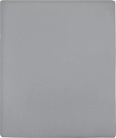 Jersey prostěradlo šedé 140x200 cm bavlna 136204