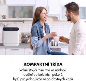 Klarstein Oceana, myčka nádobí, volně stojící, 860 W, energetická třída F, bez instalace, bílá