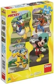 DINO Mickey ve městě / 4x 54 dílků / od 4 let