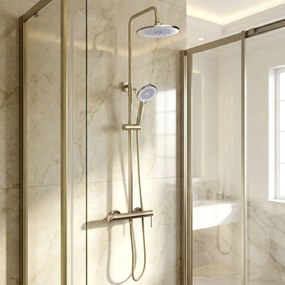 Rea, Kulatá dešťová sprcha REA JS-021 Gold Brush, REA-P0391