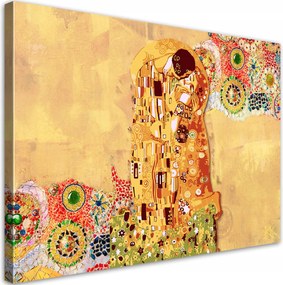 Obraz na plátně, Gustav Klimt Splnění Žena Abstrakt 90x60