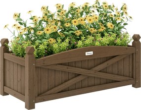 Závěsný dřevěný květináč Outsunny pro městské zahrady 90x39x37 cm | Aosom