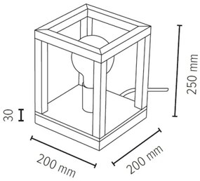 Spot-Light 7154174 - Stolní lampa KAGO 1xE27/60W/230V matný dub