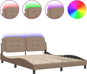 Rám postele s LED bez matrace Zadar cappuccino 160 x 200 cm 3214121