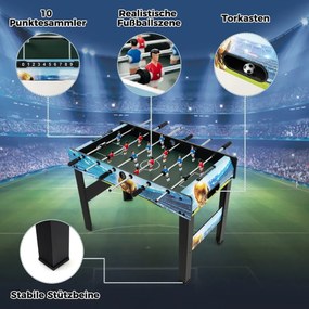 Costway 2 v 1 stolní fotbálek s 14 stolní fotbálek a 2 míče a střelec