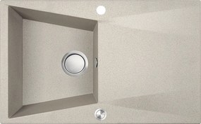 Laveo Grenada, 1-komorový granitový dřez 780x480x204 mm, béžová, LAV-SBG_411T