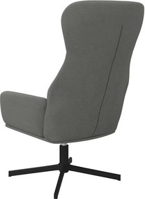 Relaxační křeslo tmavě šedé samet 341109