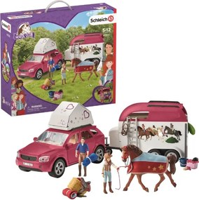 Schleich 42535 Dobrodružné auto s přívěsem a koněm