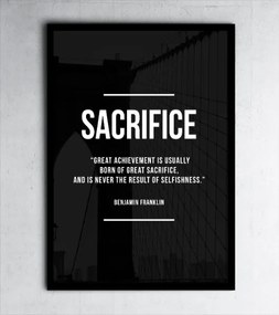 Pixada Sacrifice - Motivační obraz Velikost: B2 - 50x70 cm, Volba rámu: s černým rámem