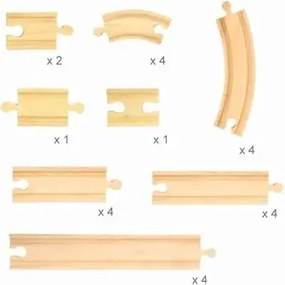 Bigjigs Rail Dřevěné koleje set 24 dílů / od 3 let