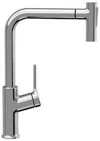 Invena Farsala, vysoká dřezová baterie s 2-funkční výsuvnou výlevkou h-369, chromová, INV-BZ-40-L01-S