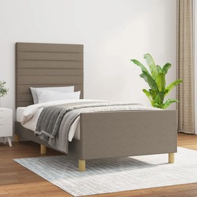 Rám postele bez matrací taupe 80x200 cm textil 3125094