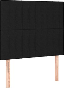 Box spring postel s matrací černá 90x190 cm textil 3136719