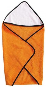 Kaarsgaren Osuška s kapucí 75 x 80 cm Oranžová černý lem