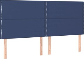 Box spring postel s matrací modrá 200x200 cm textil 3136547