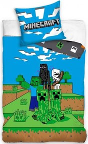 Bavlněné ložní povlečení Minecraft - motiv Mob Monsters - 100% bavlna - 70 x 90 cm + 140 x 200 cm