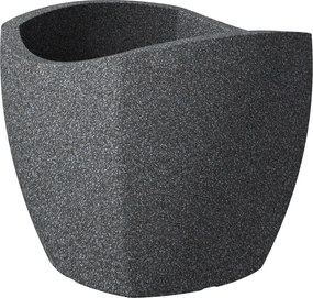 Scheurich Květináč WAVE GLOBE CUBO Black-Granite 44,5 x 49,4 x 49,4 cm